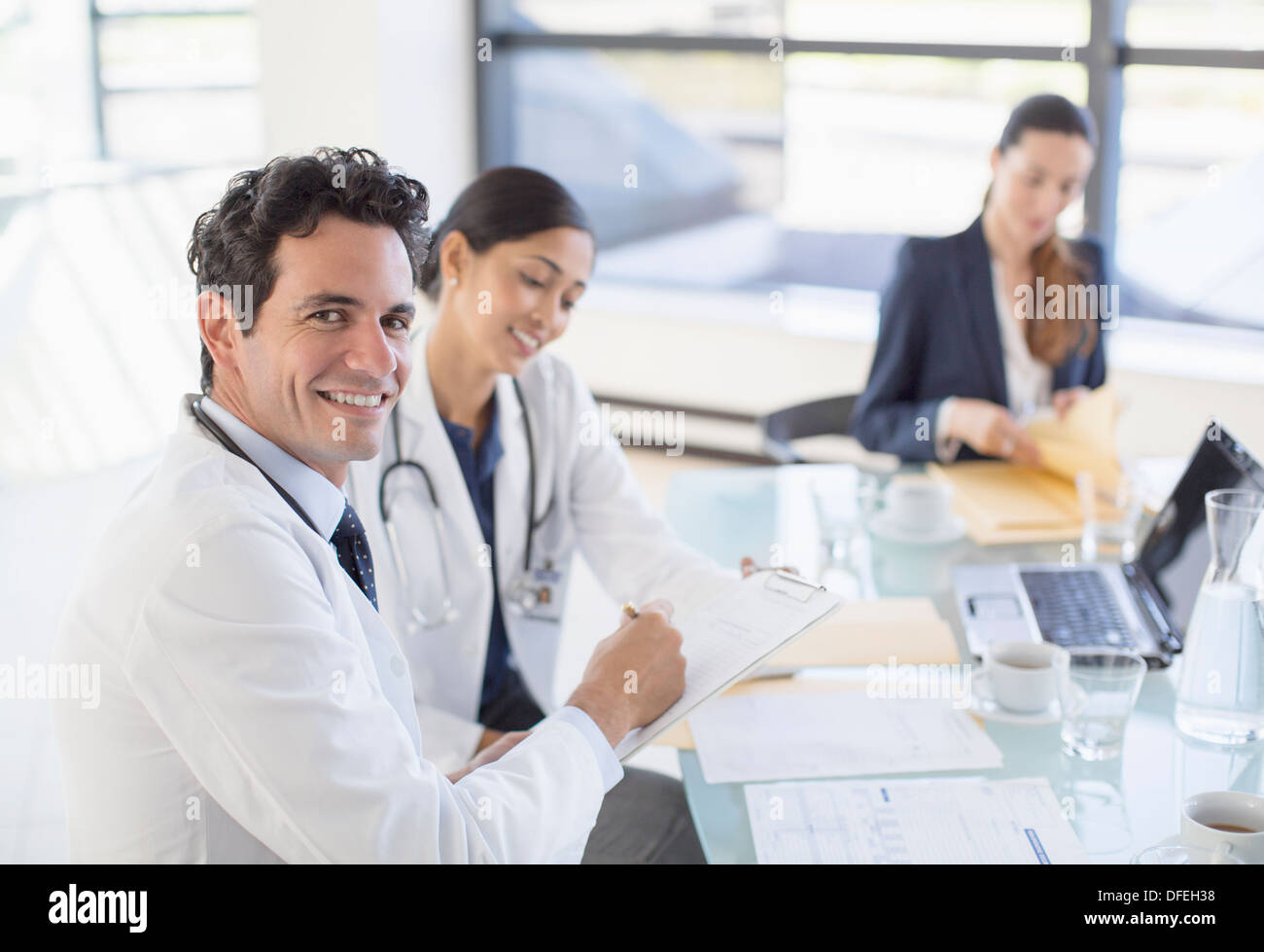 Meeting doctor in hospital office hi-res stock photography and images ...