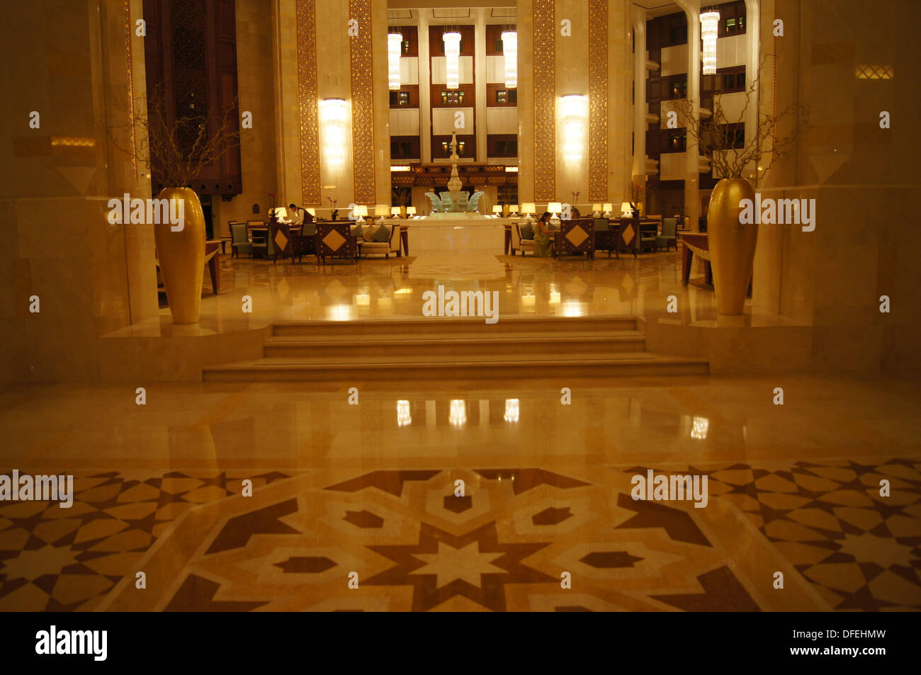Central atrium of Al Bustan Palace, Oman Stock Photo - Alamy