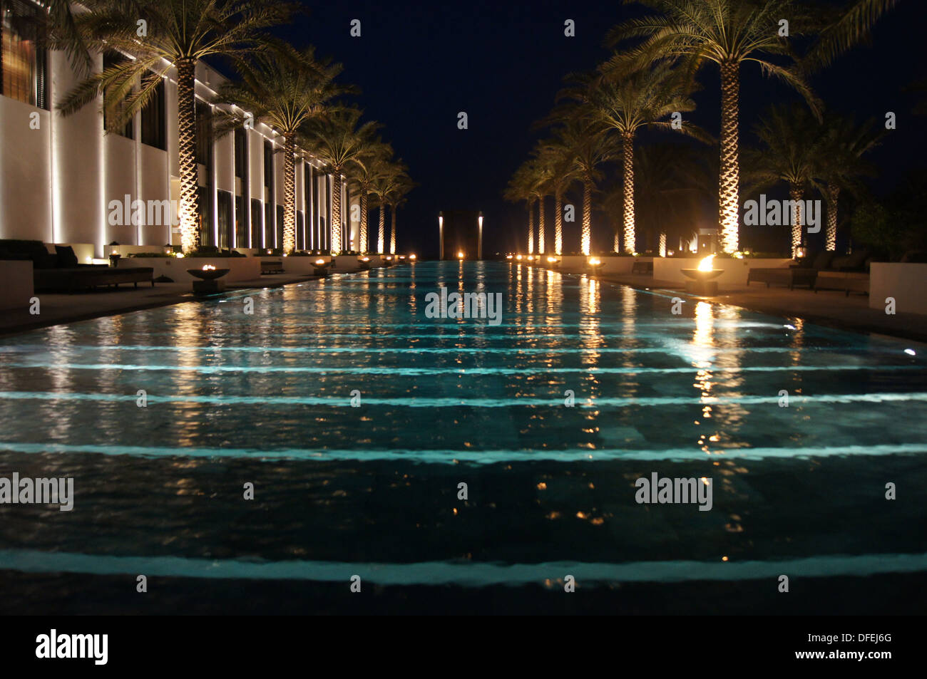 Long pool at the Chedi Muscat, Oman Stock Photo - Alamy