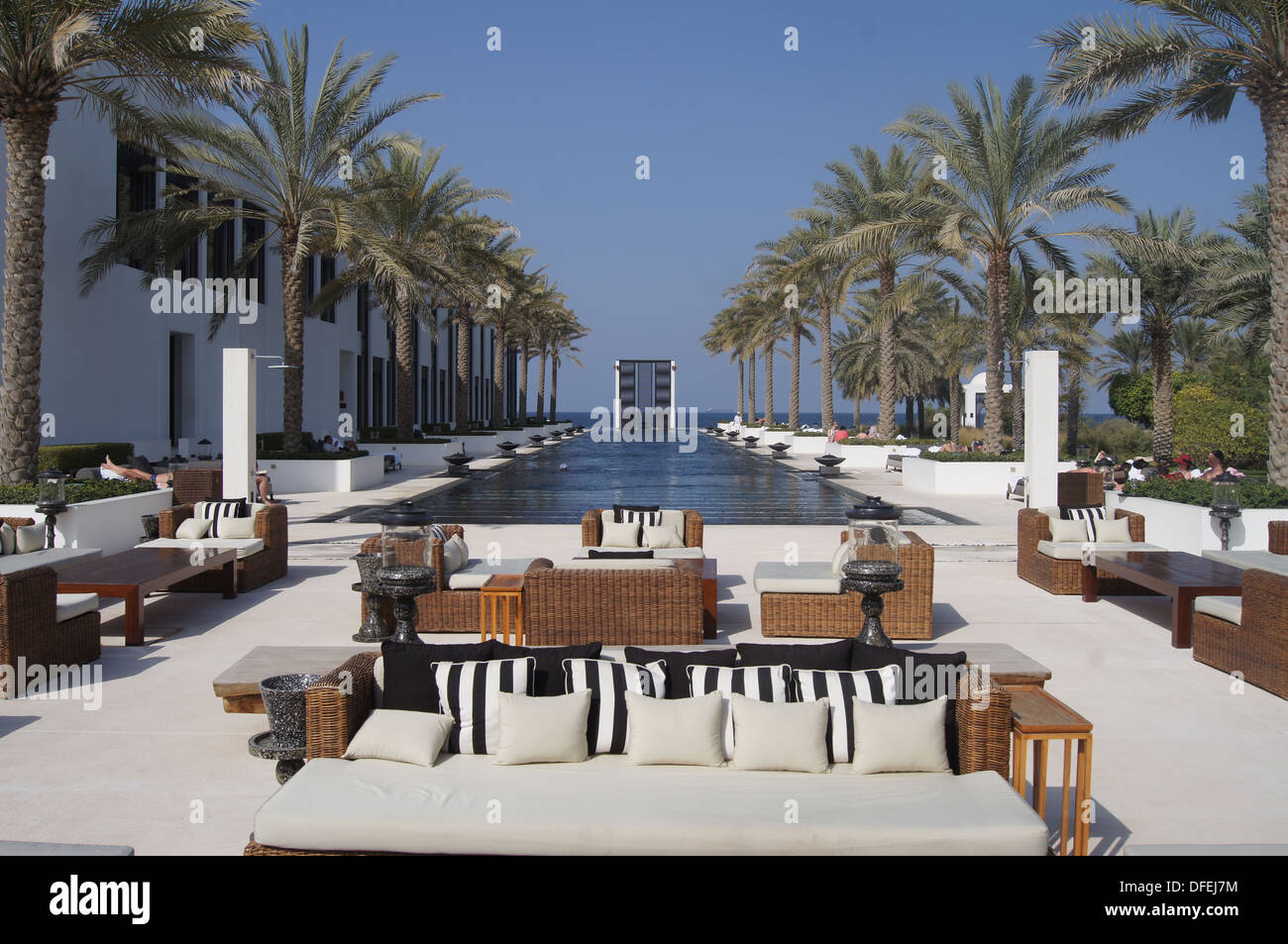 Long pool at the Chedi Muscat, Oman Stock Photo - Alamy