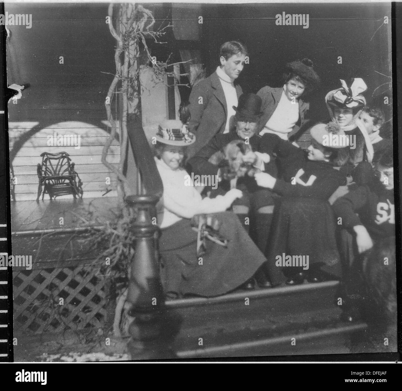 Franklin d roosevelt and his father in hyde park hi-res stock ...