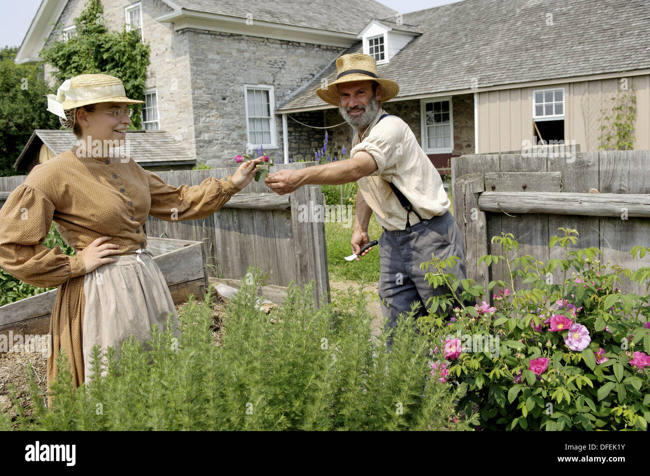 Farm america 1860s woman hi-res stock photography and images - Alamy