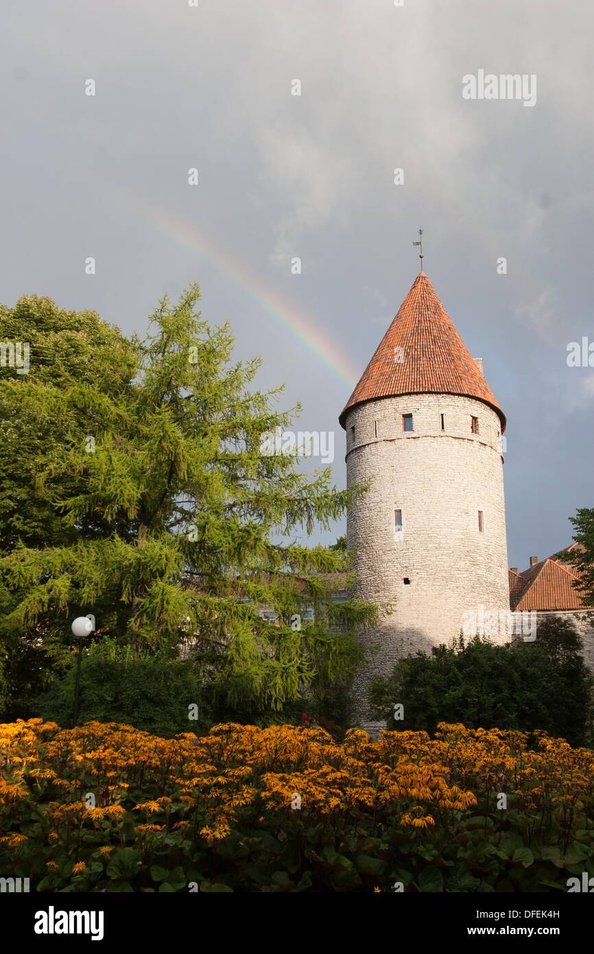 Rainbow in the Tompea castle, Tallinn, Harju, Estonia Stock Photo - Alamy