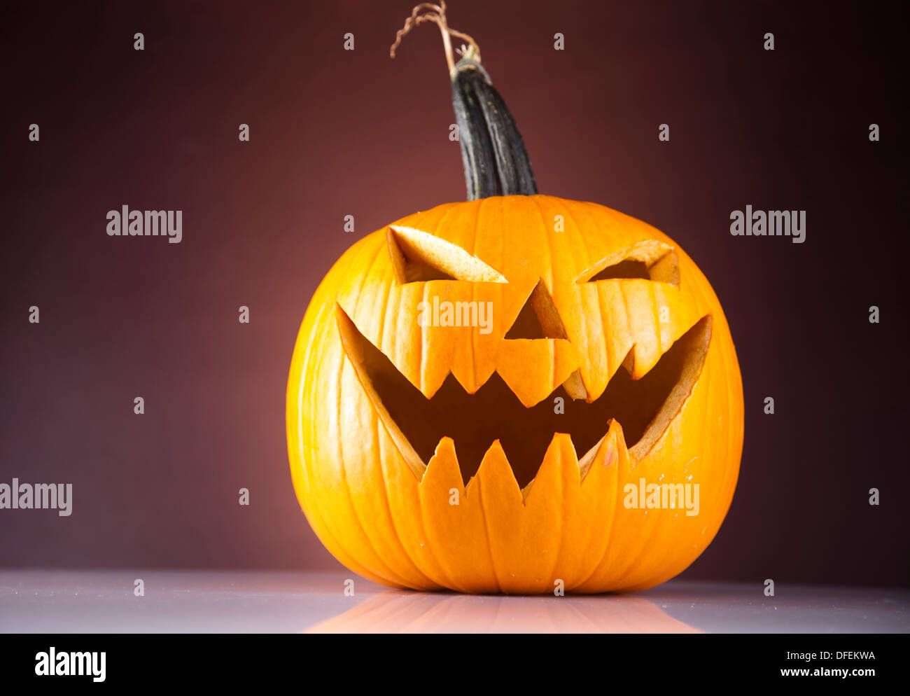 Funny face pumpkin, Halloween Stock Photo - Alamy