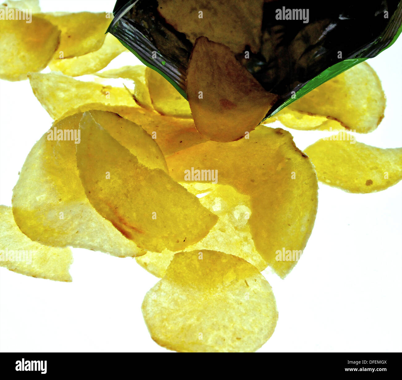 potato crisps french fries chips Stock Photo - Alamy