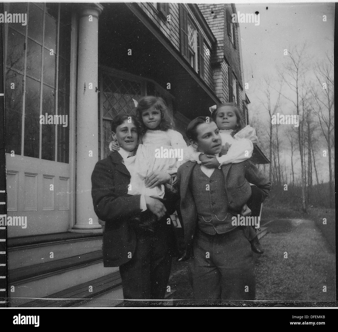 This photograph shows Franklin D. Roosevelt with Lyman Delano, Sallie ...