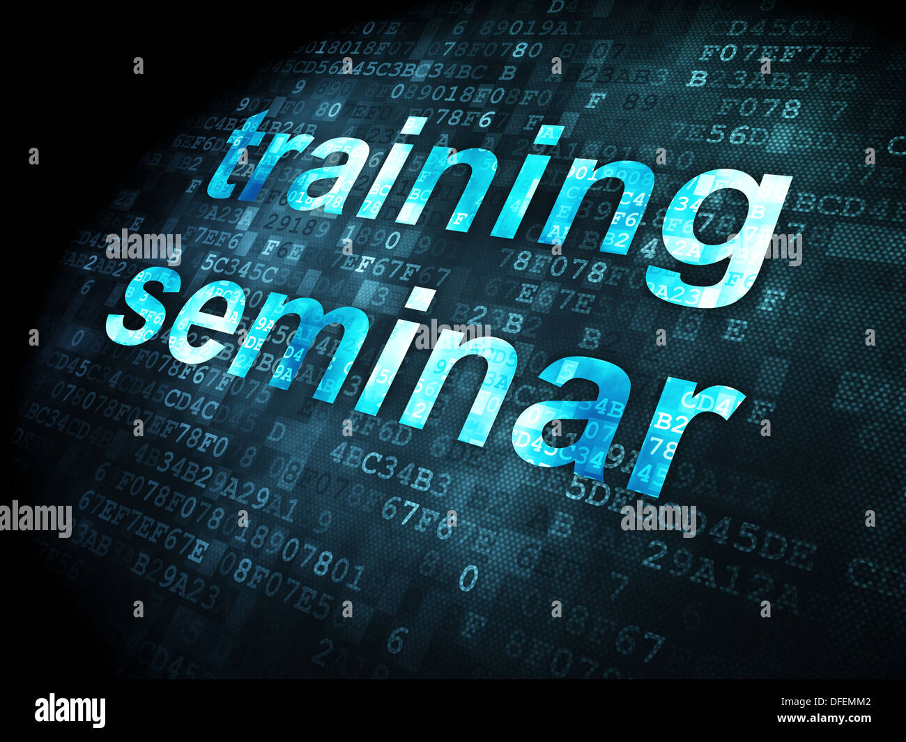 Education concept: Training Seminar on digital background Stock Photo ...