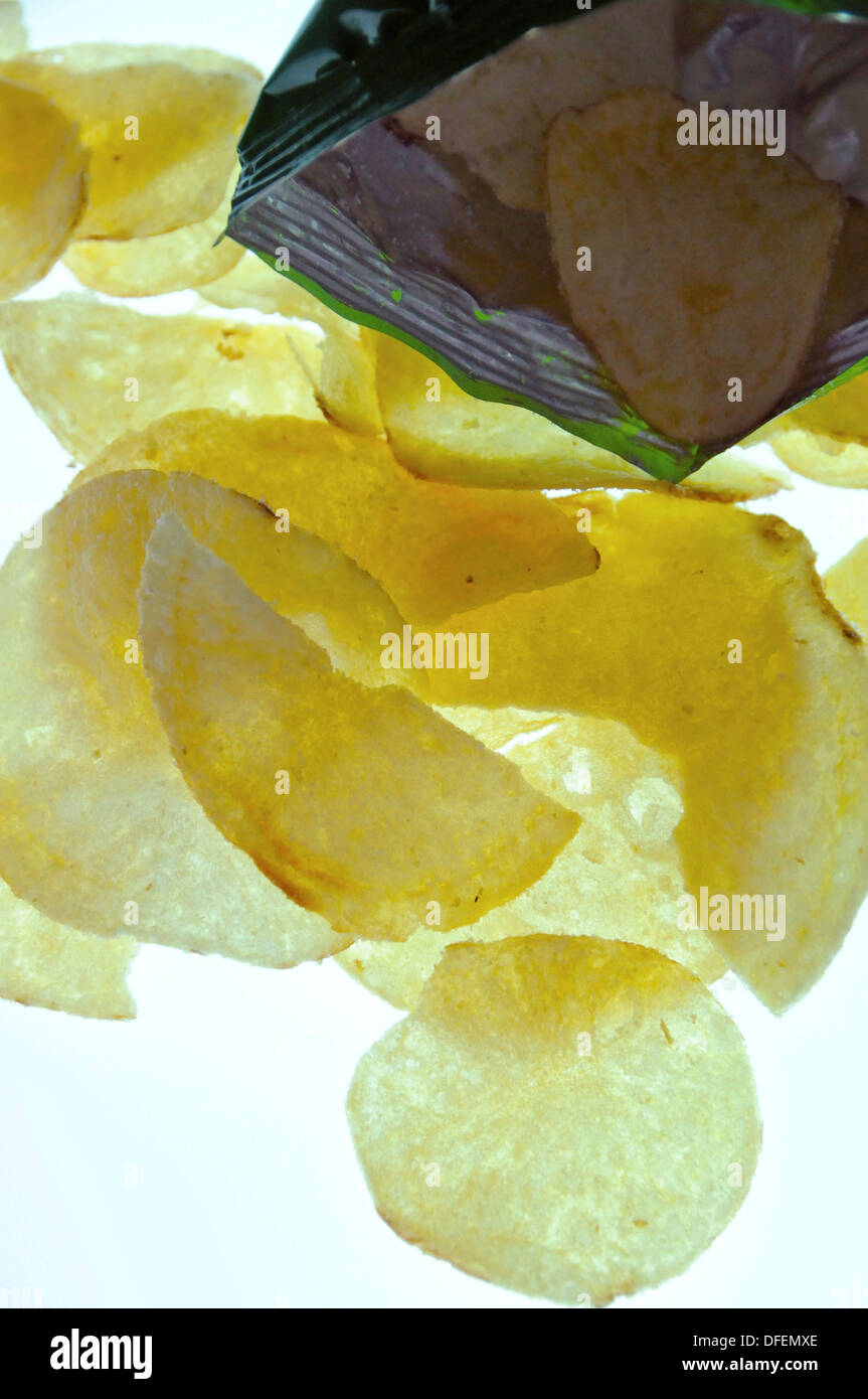 potato crisps french fries chips Stock Photo - Alamy