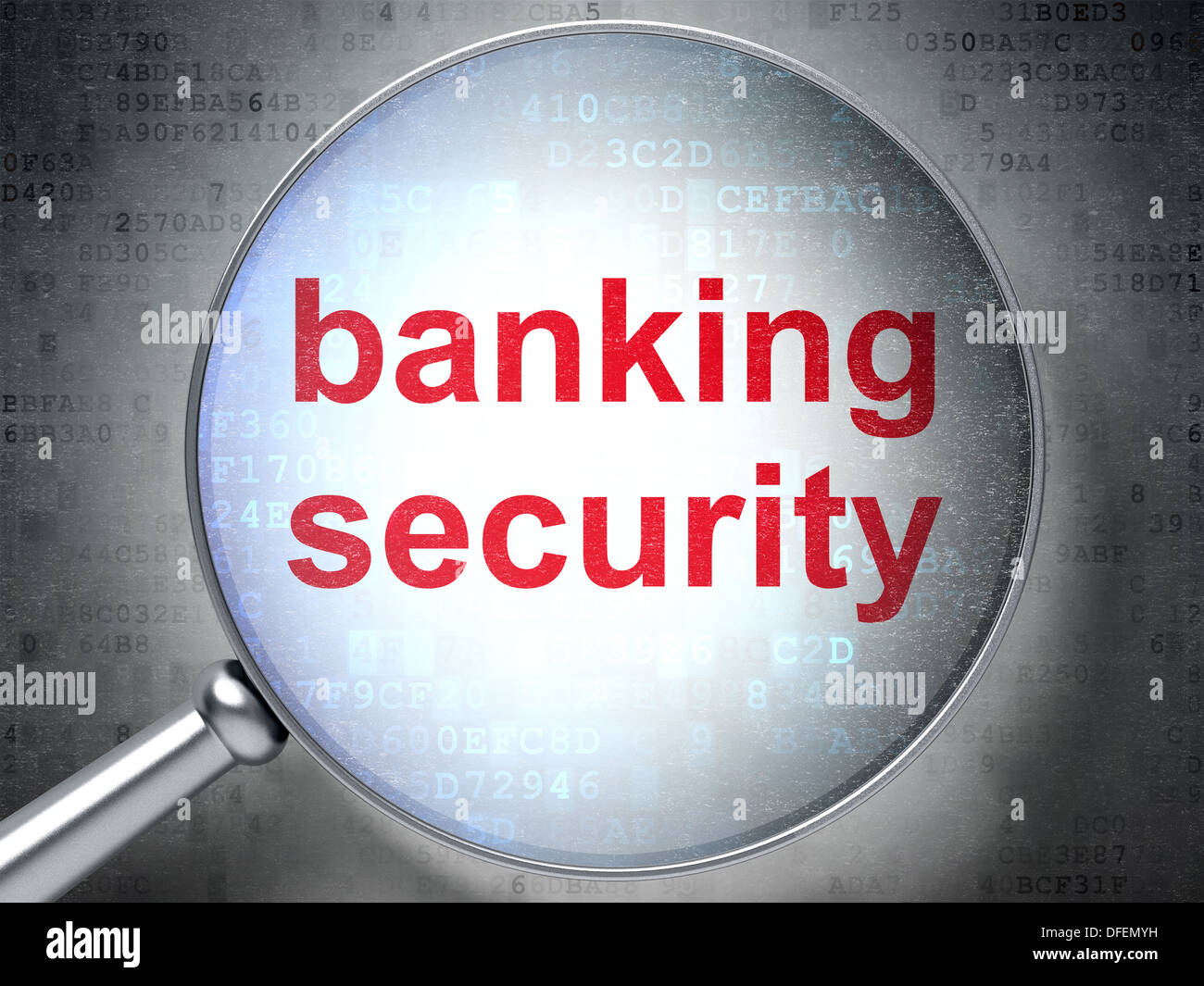 Privacy concept: Banking Security with optical glass Stock Photo - Alamy