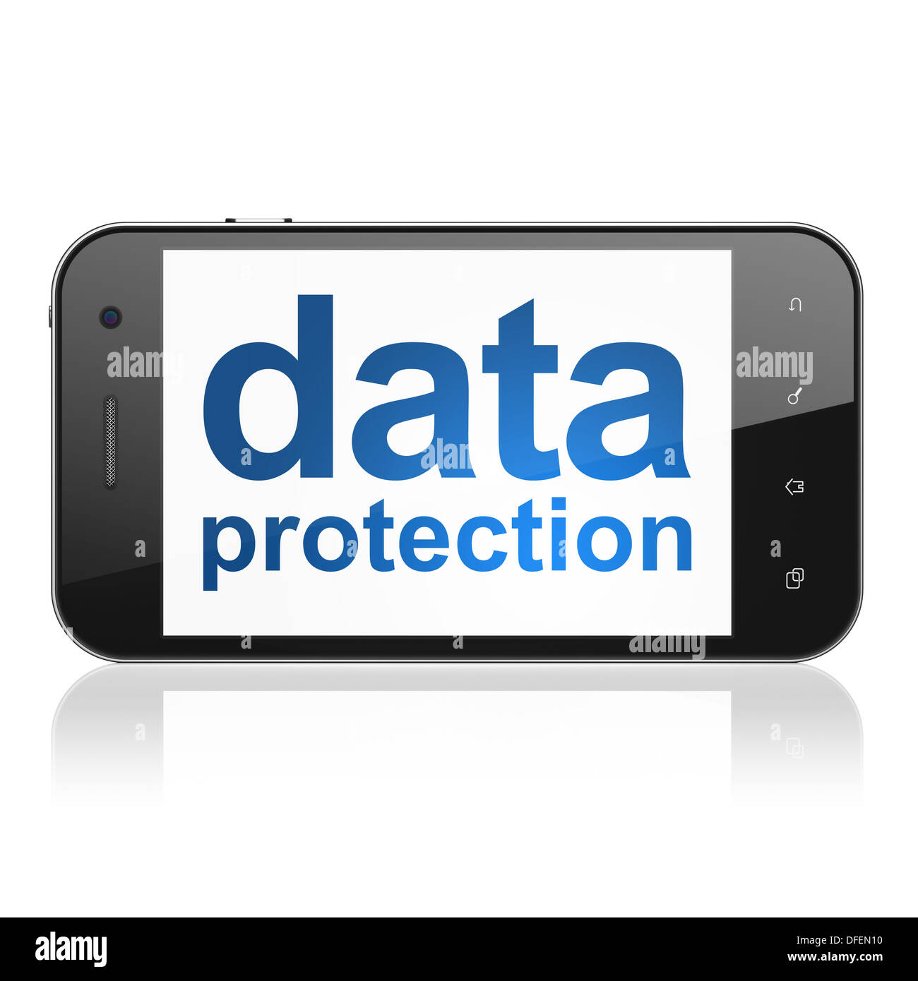 Safety concept: Data Protection on smartphone Stock Photo - Alamy