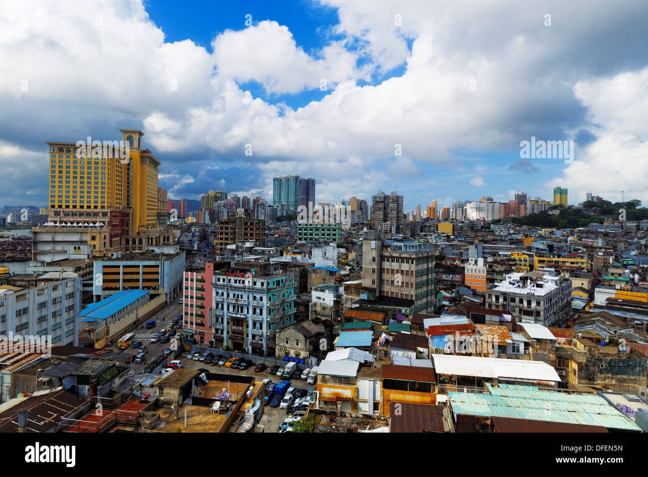 macau downtown city view at day Stock Photo - Alamy