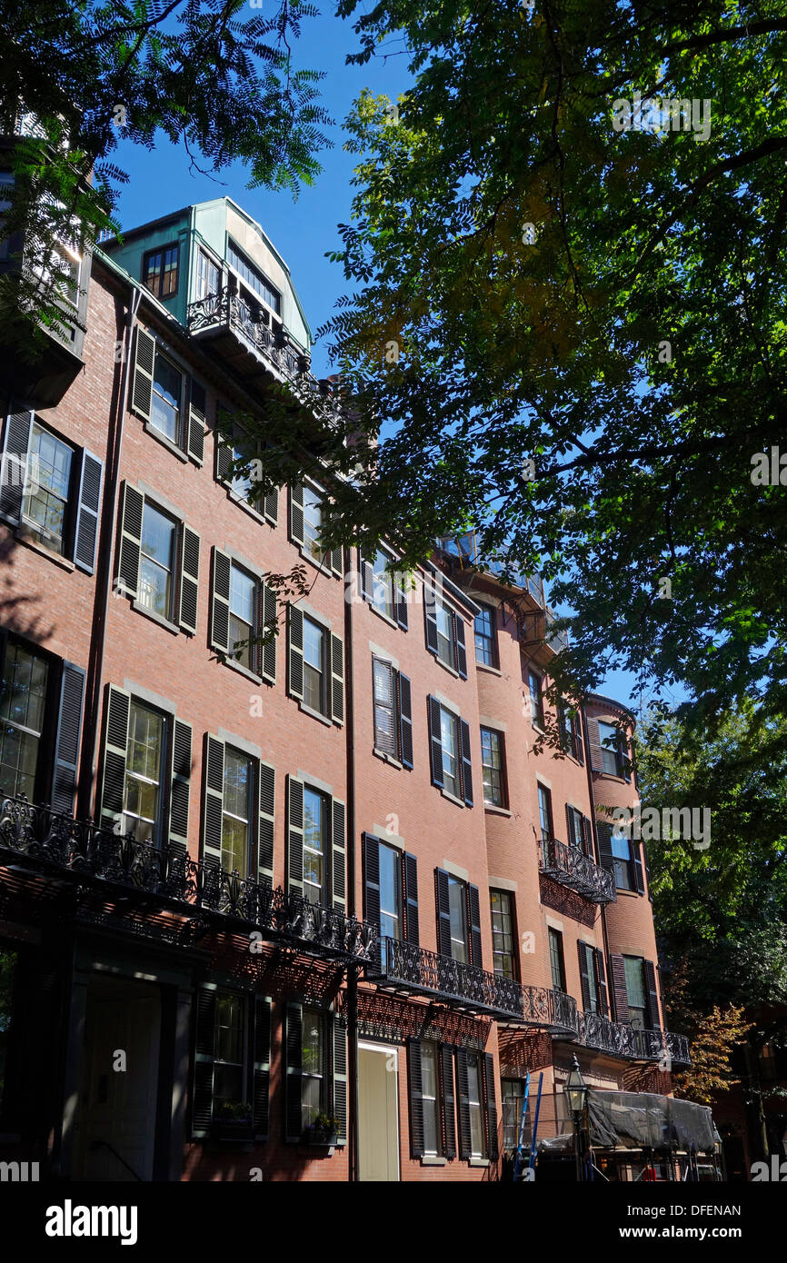 Boston, ma, usa, row homes hi-res stock photography and images - Alamy
