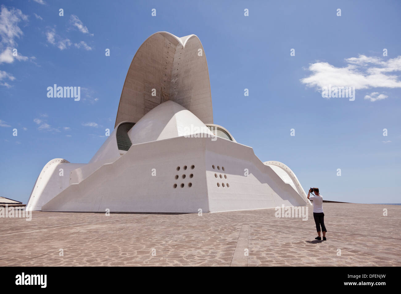 A man photographs the auditorium Adan Martin built by santiago ...
