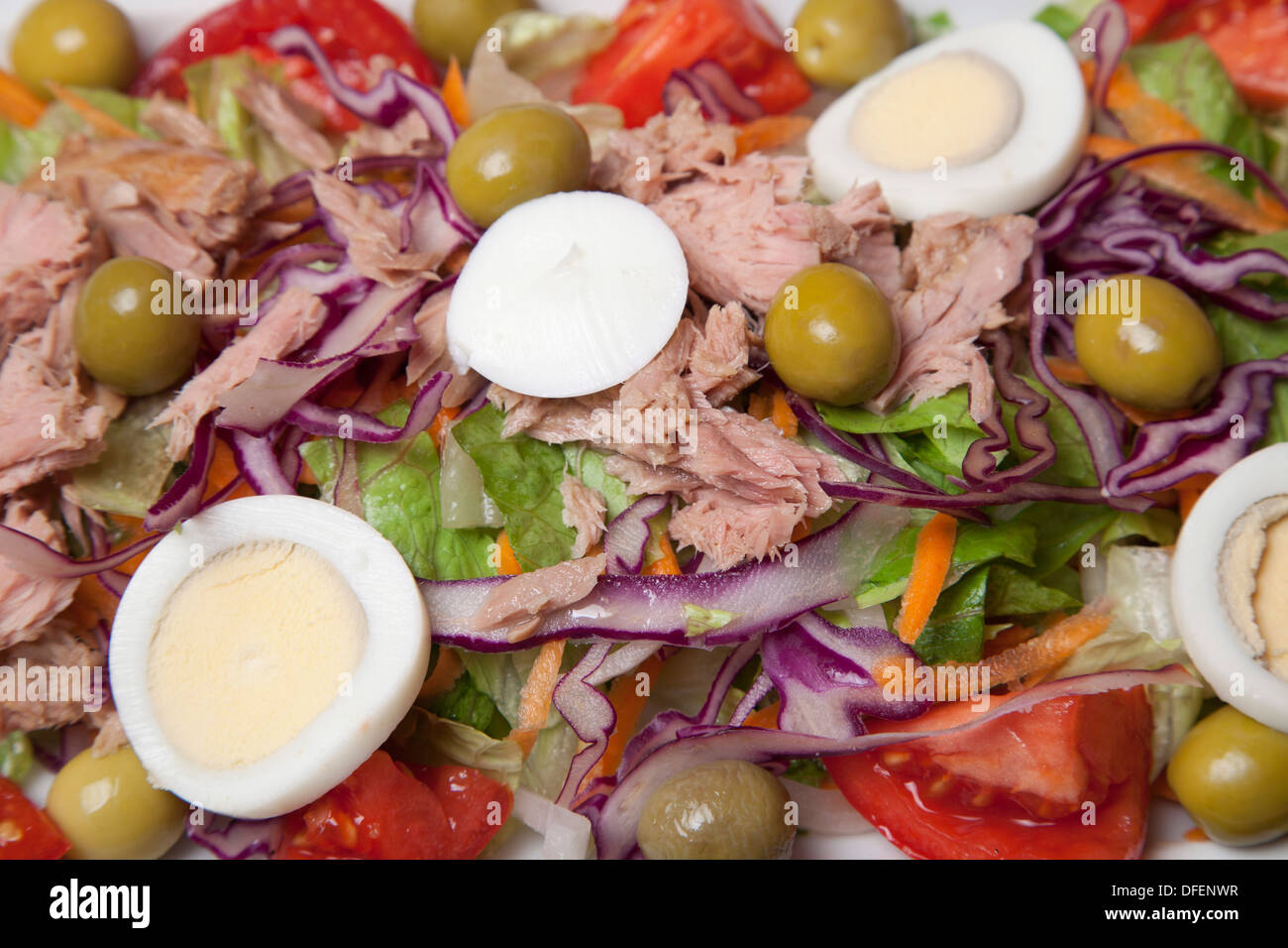 salad composed of vegetables and egg Stock Photo - Alamy
