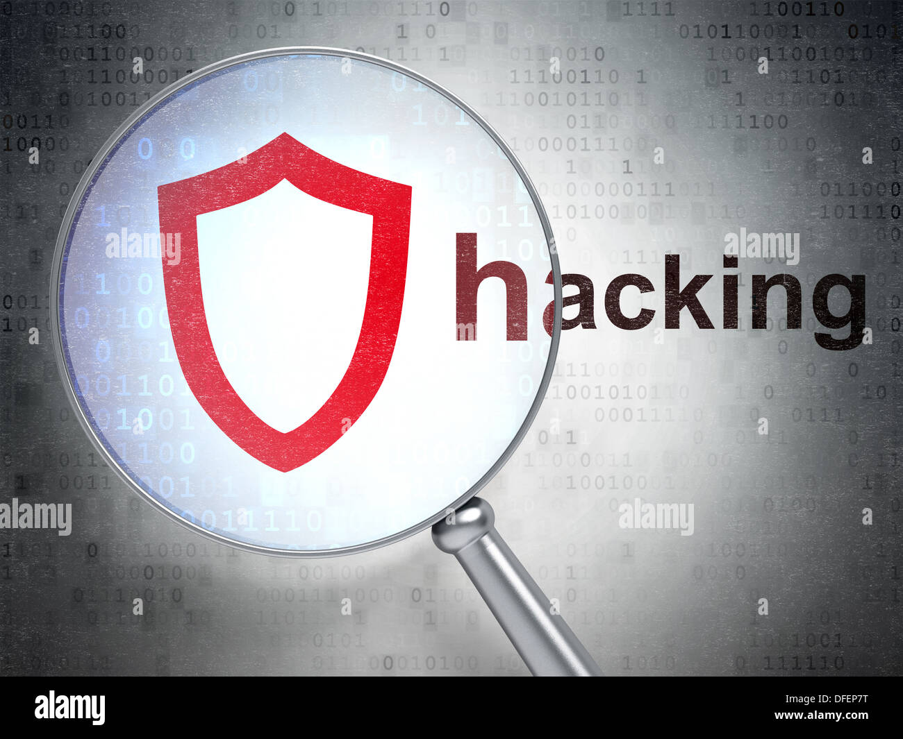 Privacy concept: Contoured Shield and Hacking with optical glass Stock ...