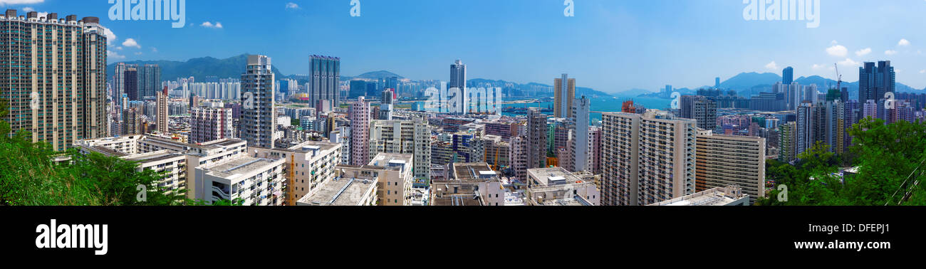 Hong Kong crowded building at day Stock Photo - Alamy