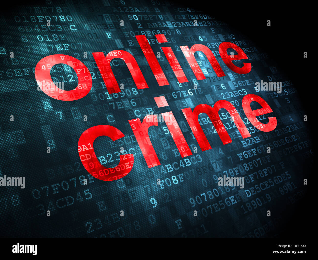 Security concept: Online Crime on digital background Stock Photo - Alamy