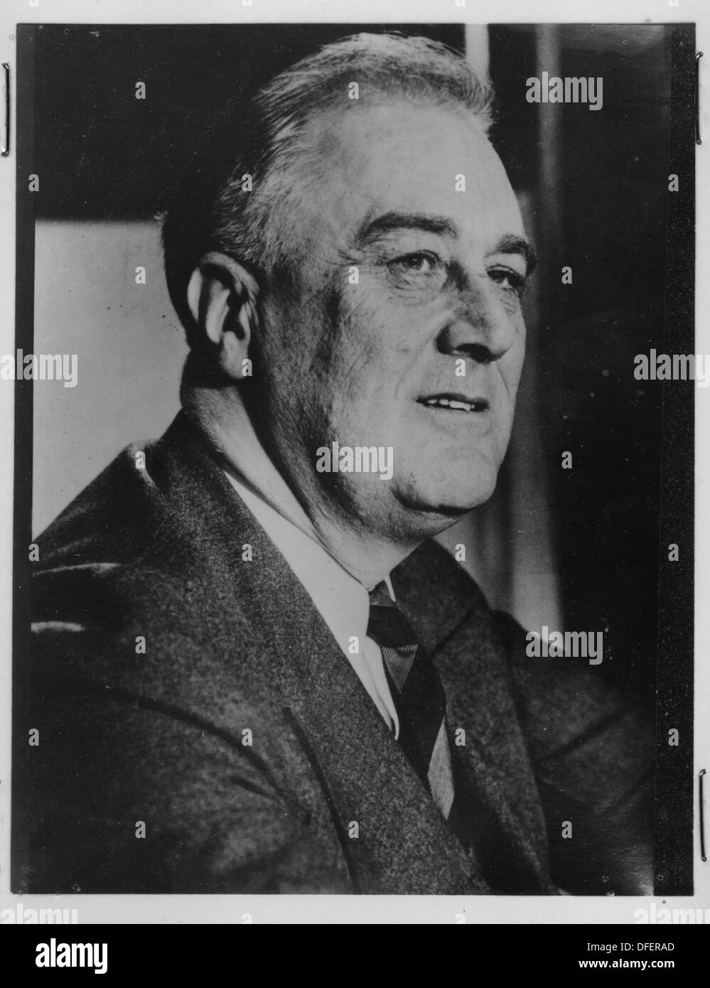 A formal portrait of Franklin D. Roosevelt, the 32nd President of the ...