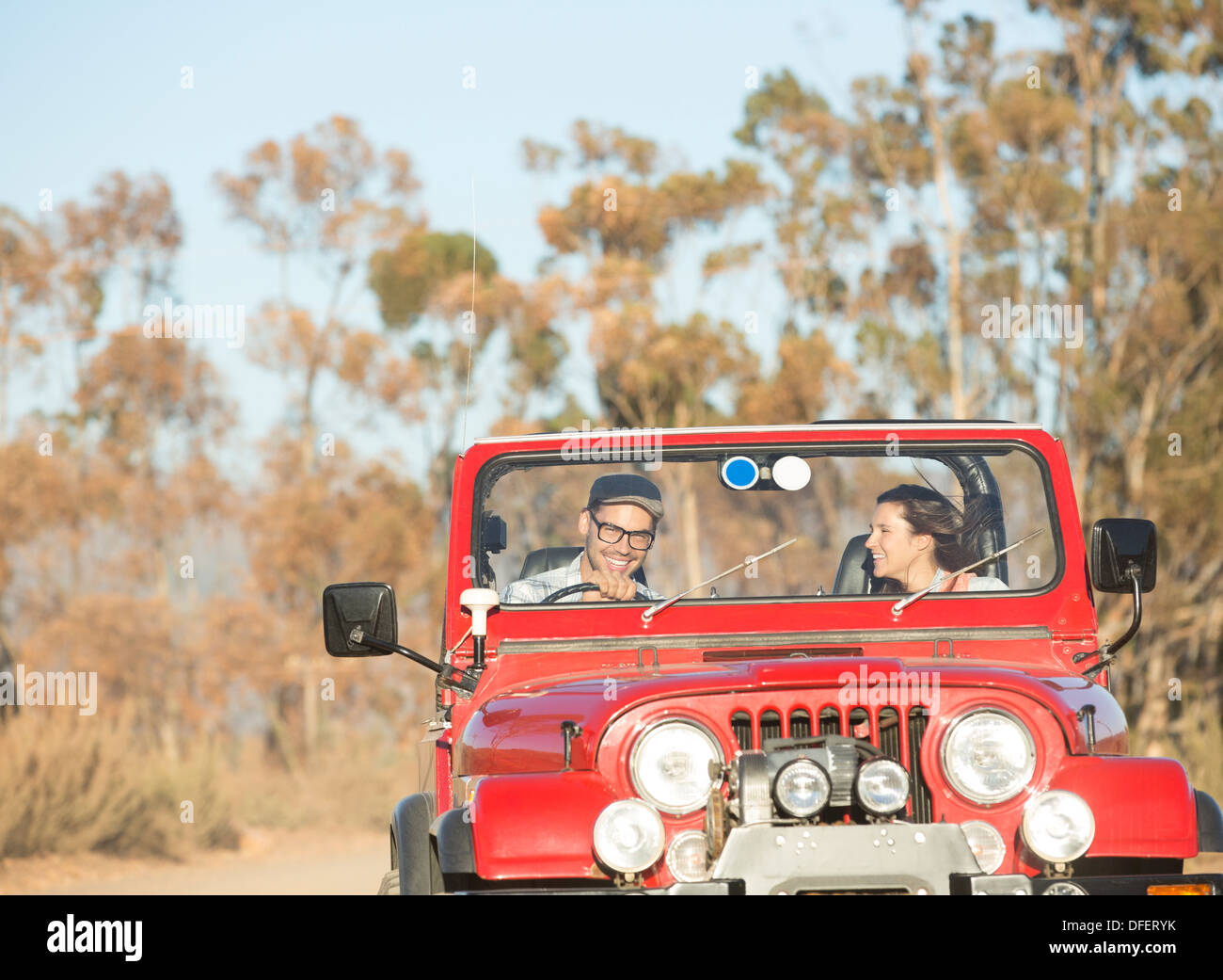 Young woman driving jeep hi-res stock photography and images - Alamy