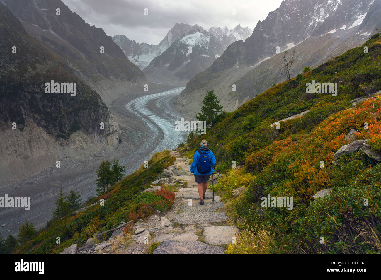 Mer de Glace glacier, Chamonix Mont Blanc, global warming, glacial ...