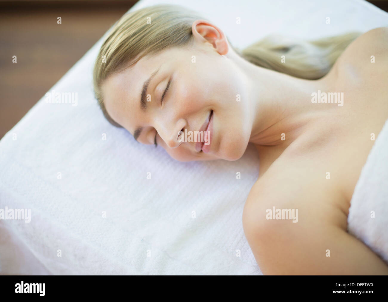 Close up serene woman hi-res stock photography and images - Alamy