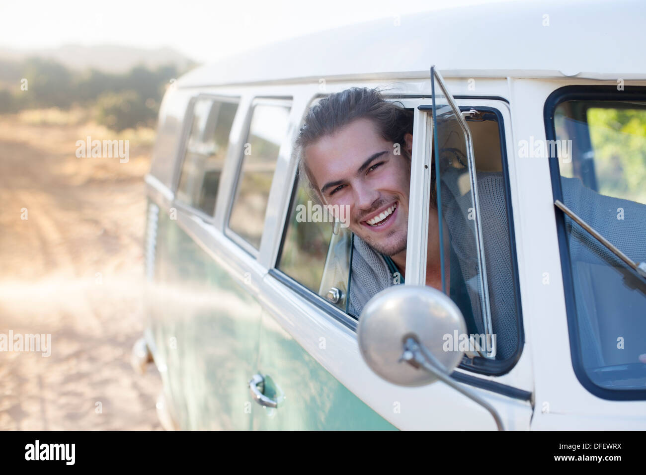 Man driving camper van hi-res stock photography and images - Alamy