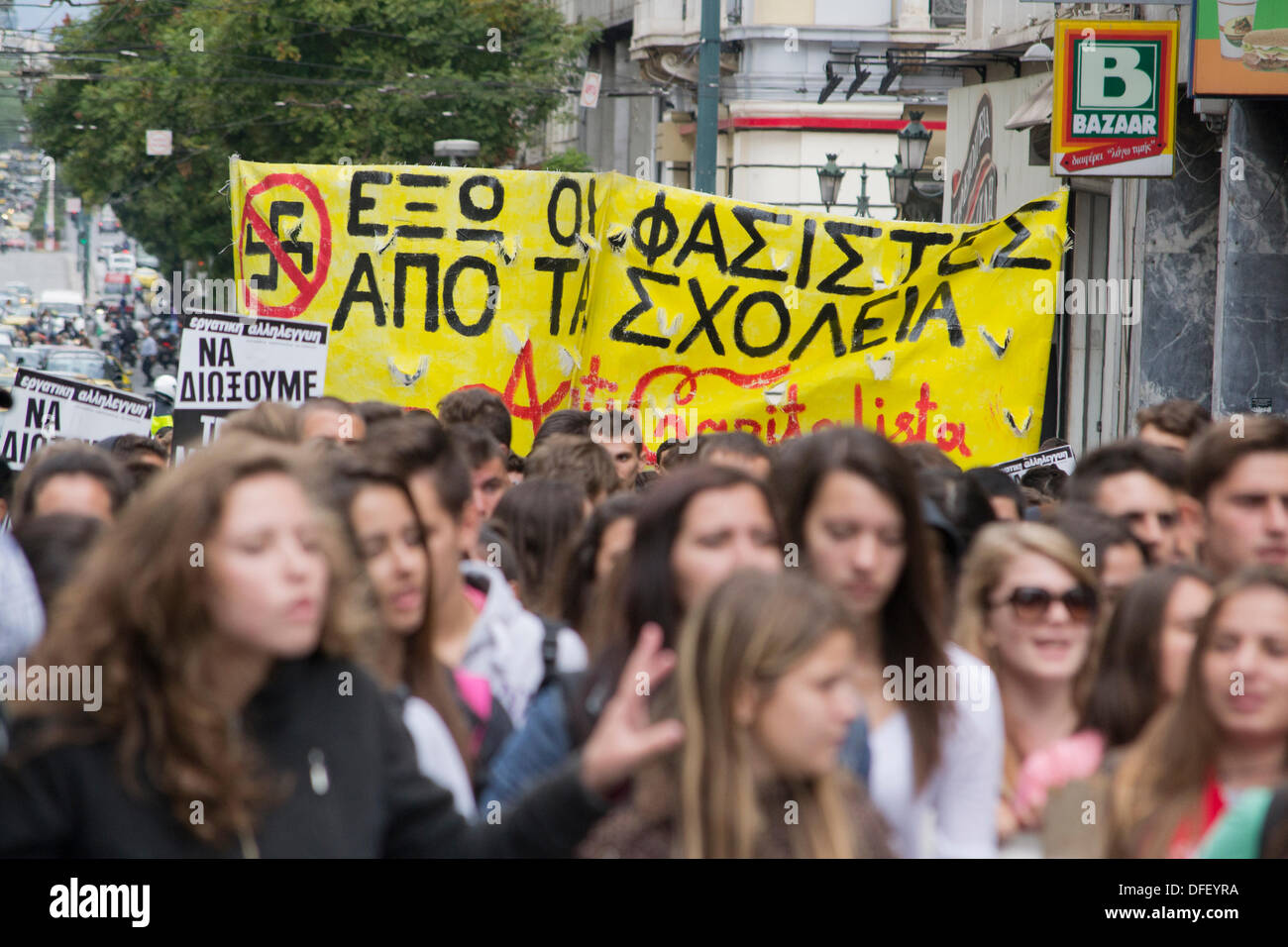 Students protest greece hi-res stock photography and images - Alamy
