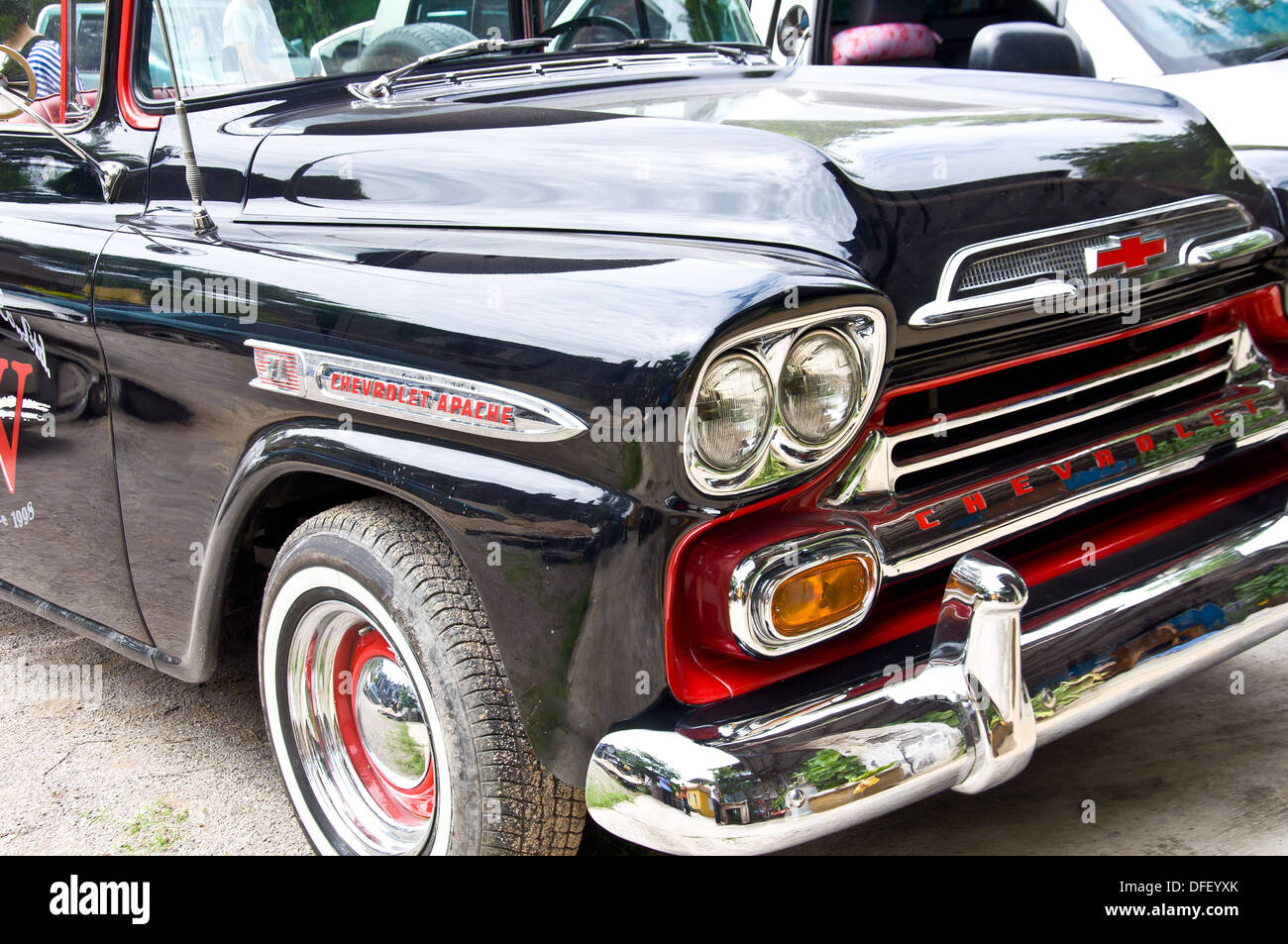 black Chevrolet Apache car Stock Photo - Alamy