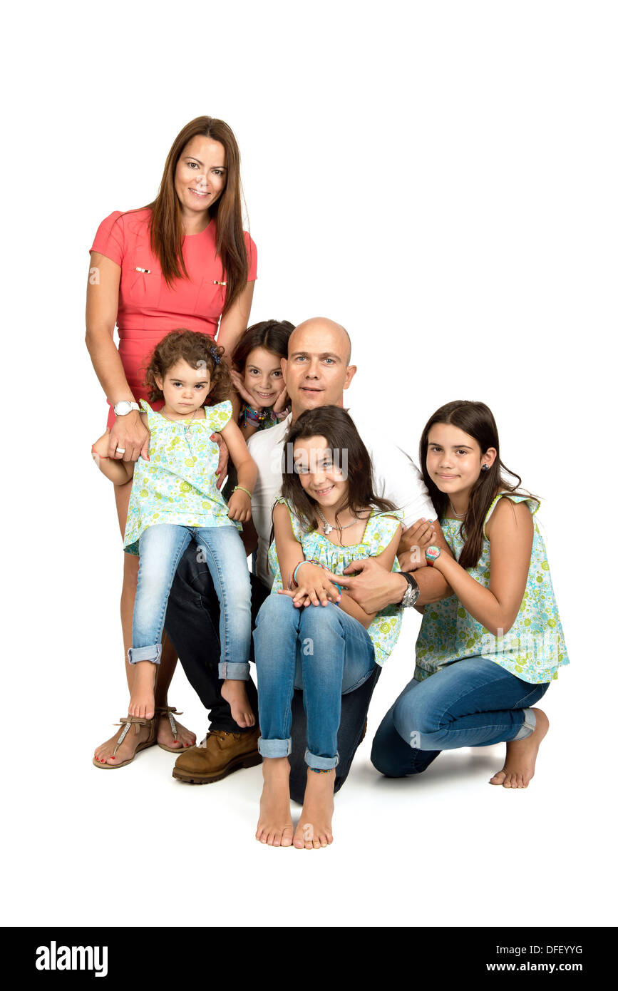 Family posing in studio hi-res stock photography and images - Alamy
