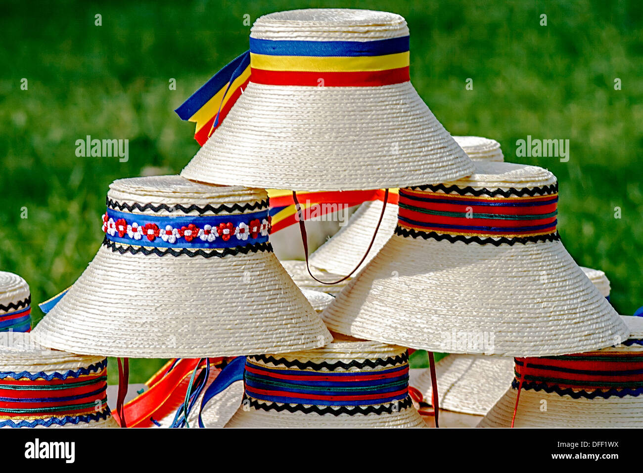 Hats for men, traditional romanian from Maramures area Stock Photo - Alamy