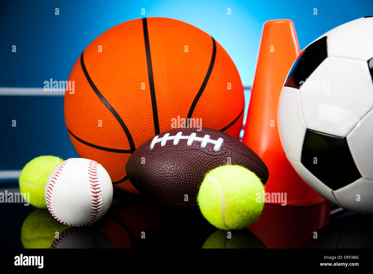 Sports balls, a lot of balls and stuff Stock Photo - Alamy