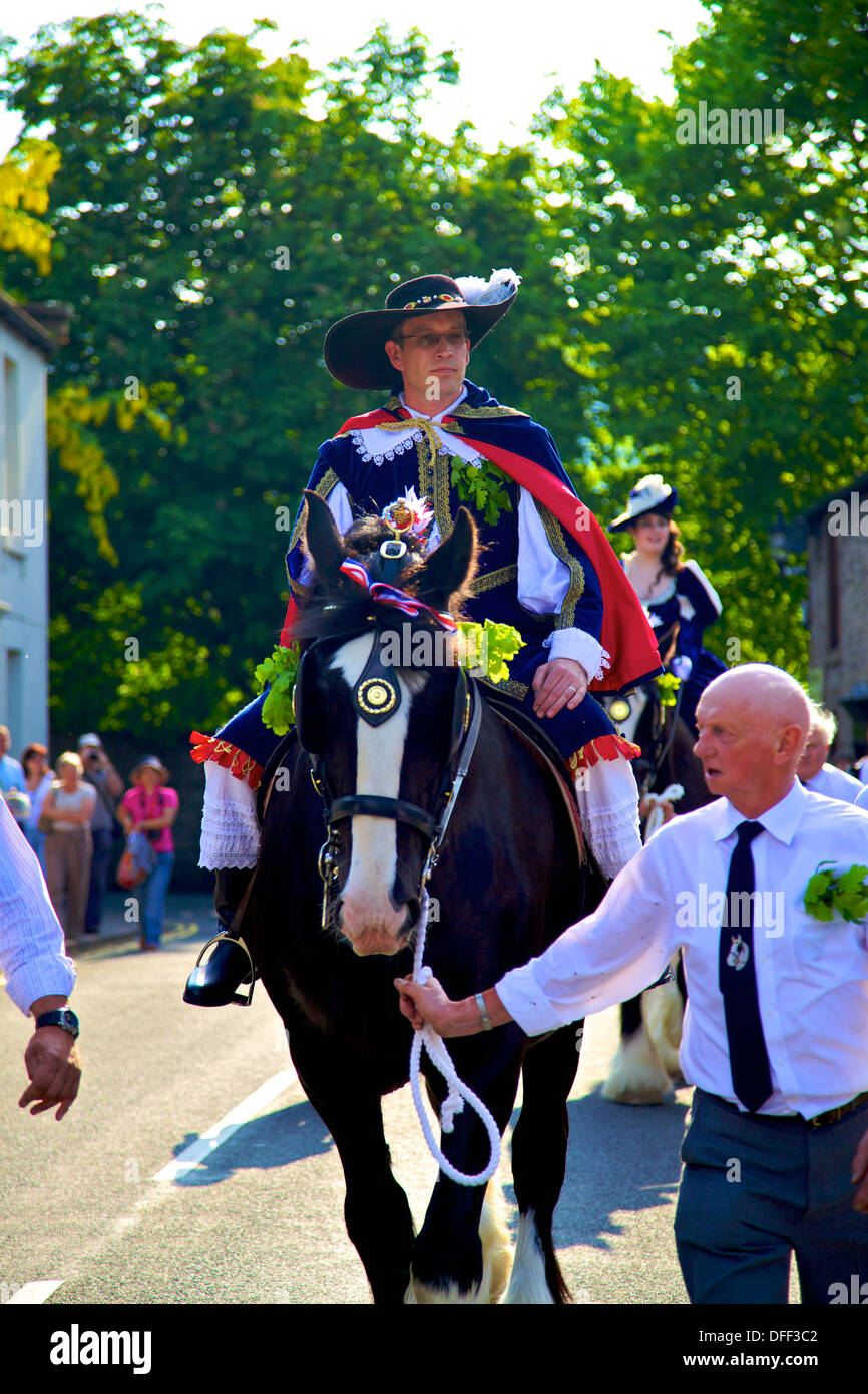 Castleton Garland Day Custom, Castleton, Derbyshire, England Stock ...