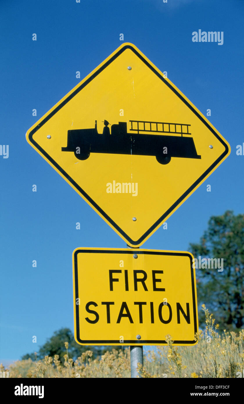 Fire Station Road Sign