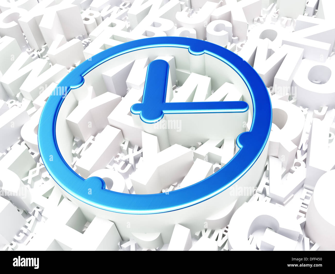 Time concept: Clock on alphabet background Stock Photo - Alamy