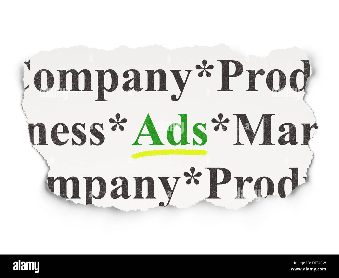 Advertising concept: Ads on Paper background Stock Photo - Alamy
