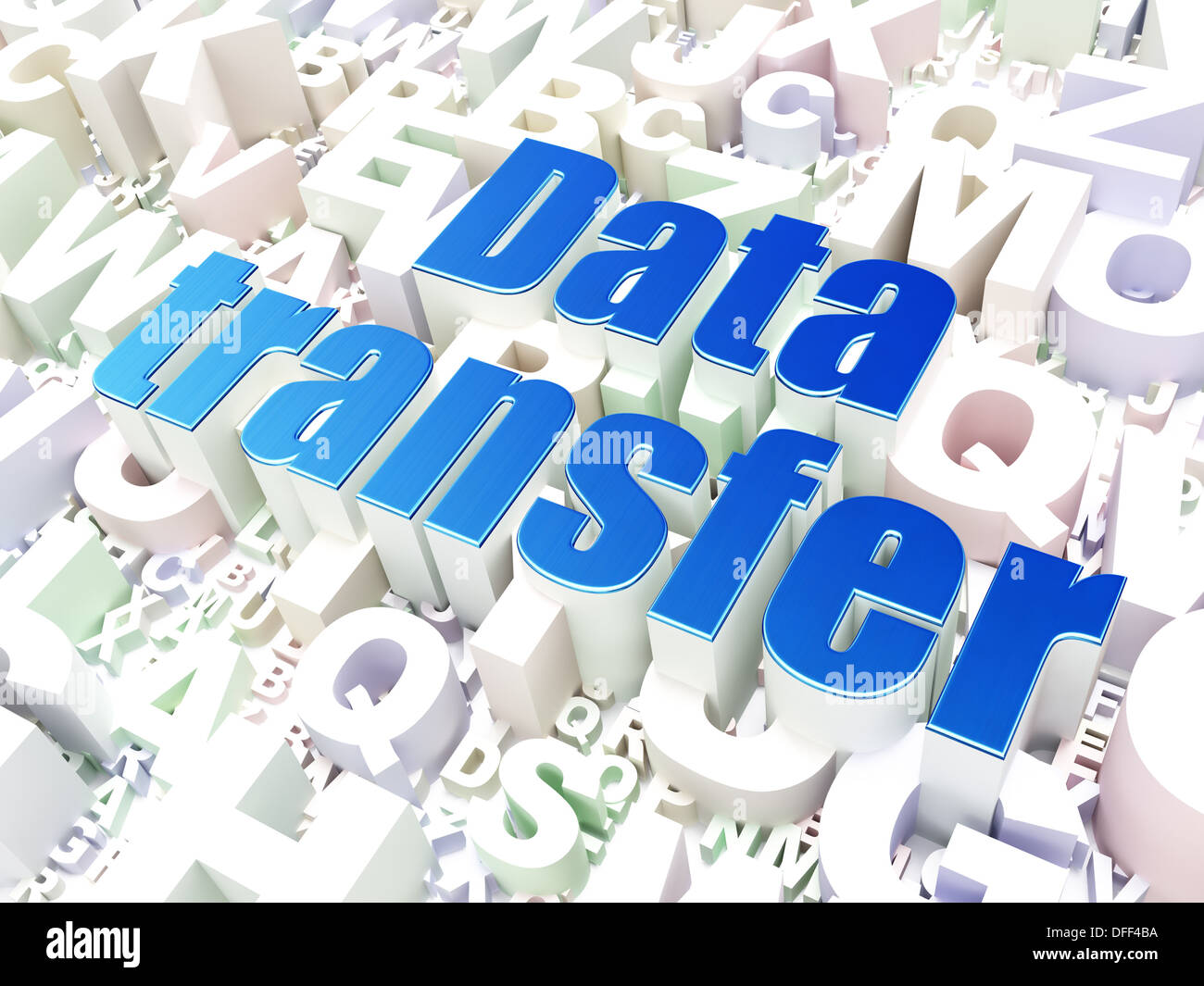Data concept: Data Transfer on alphabet background Stock Photo - Alamy
