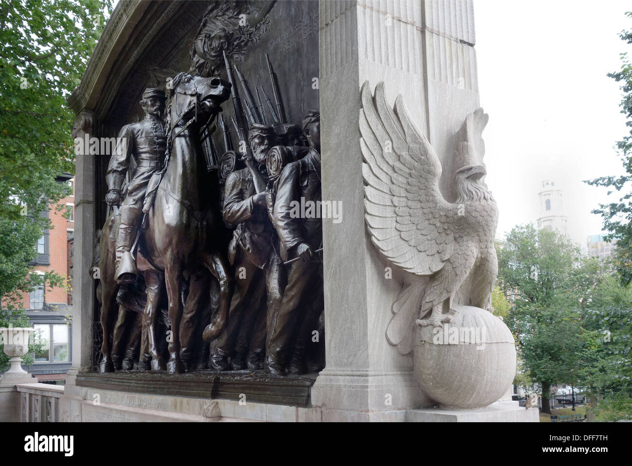 Robert Gould Shaw memorial and the Massachusetts 54th regiment Stock ...