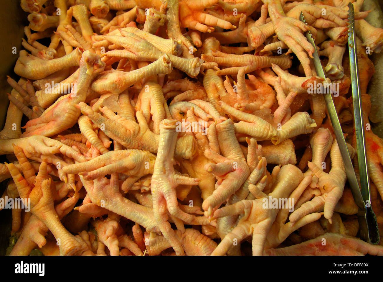 Chicken Feet in Market, Hong Kong, China, South East Asia Stock Photo ...