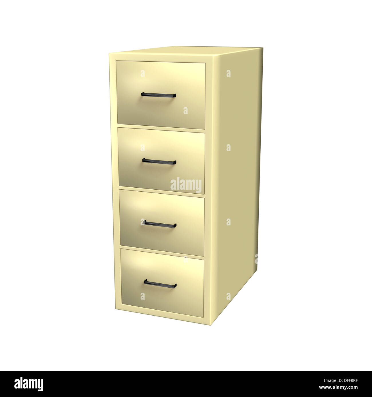 3D digital render of a stack cabinet isolated on white background Stock ...