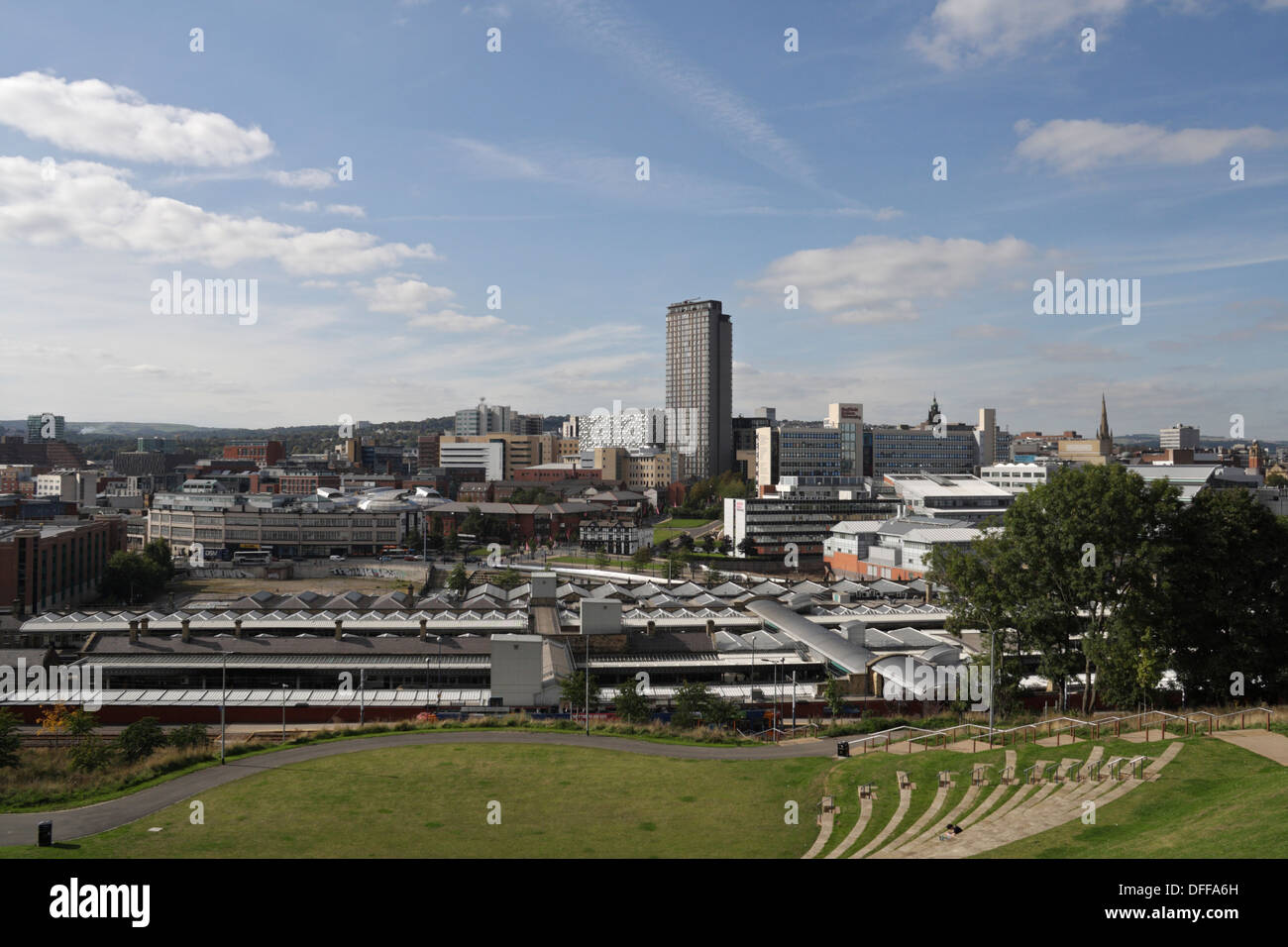 Sheffield City centre skyline View England UK, British cityscape Urban ...