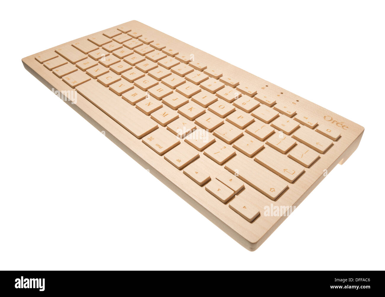 Oree wood computer keyboard Stock Photo - Alamy