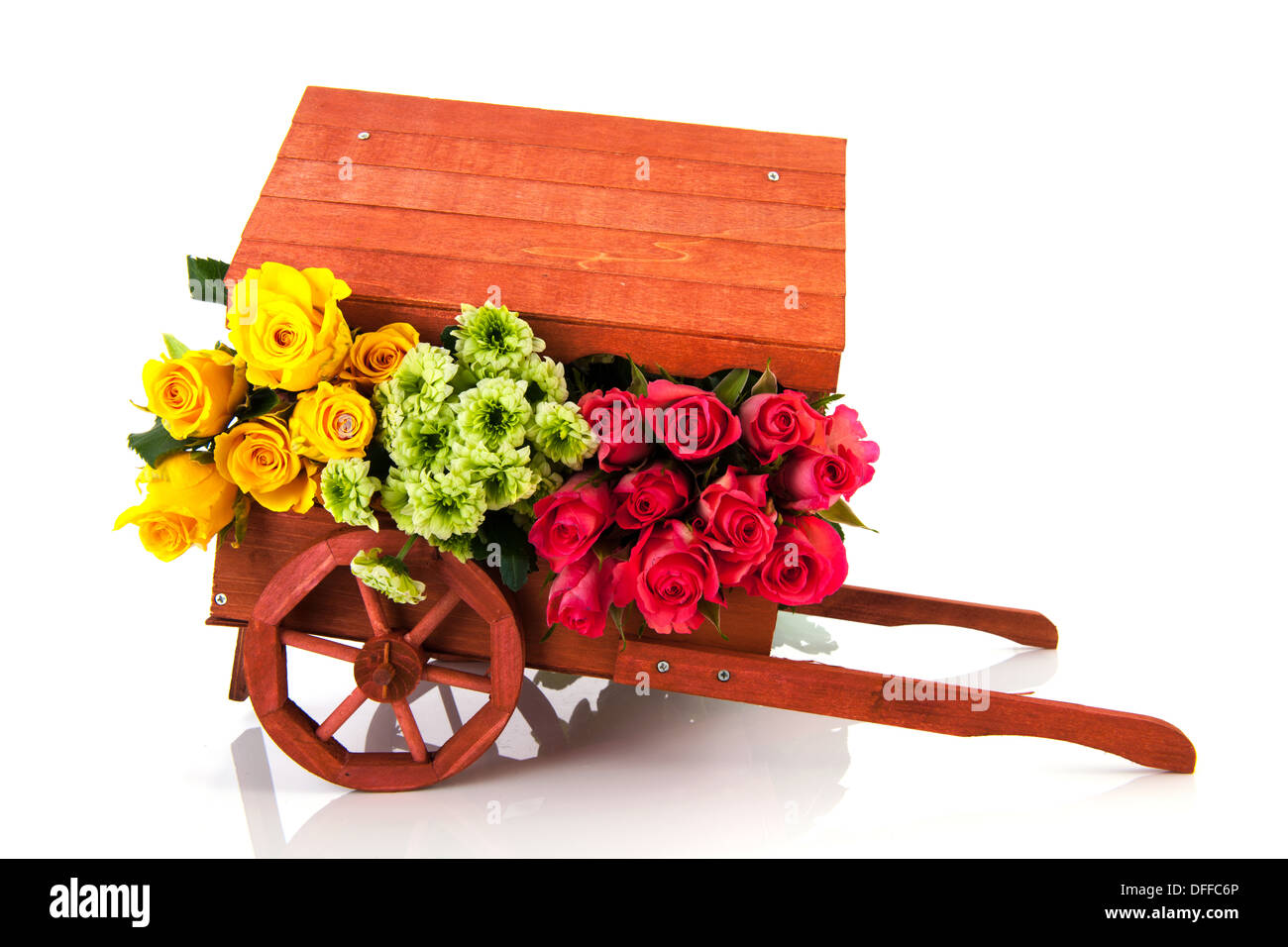 Flower car for the market isolated over white background Stock Photo ...