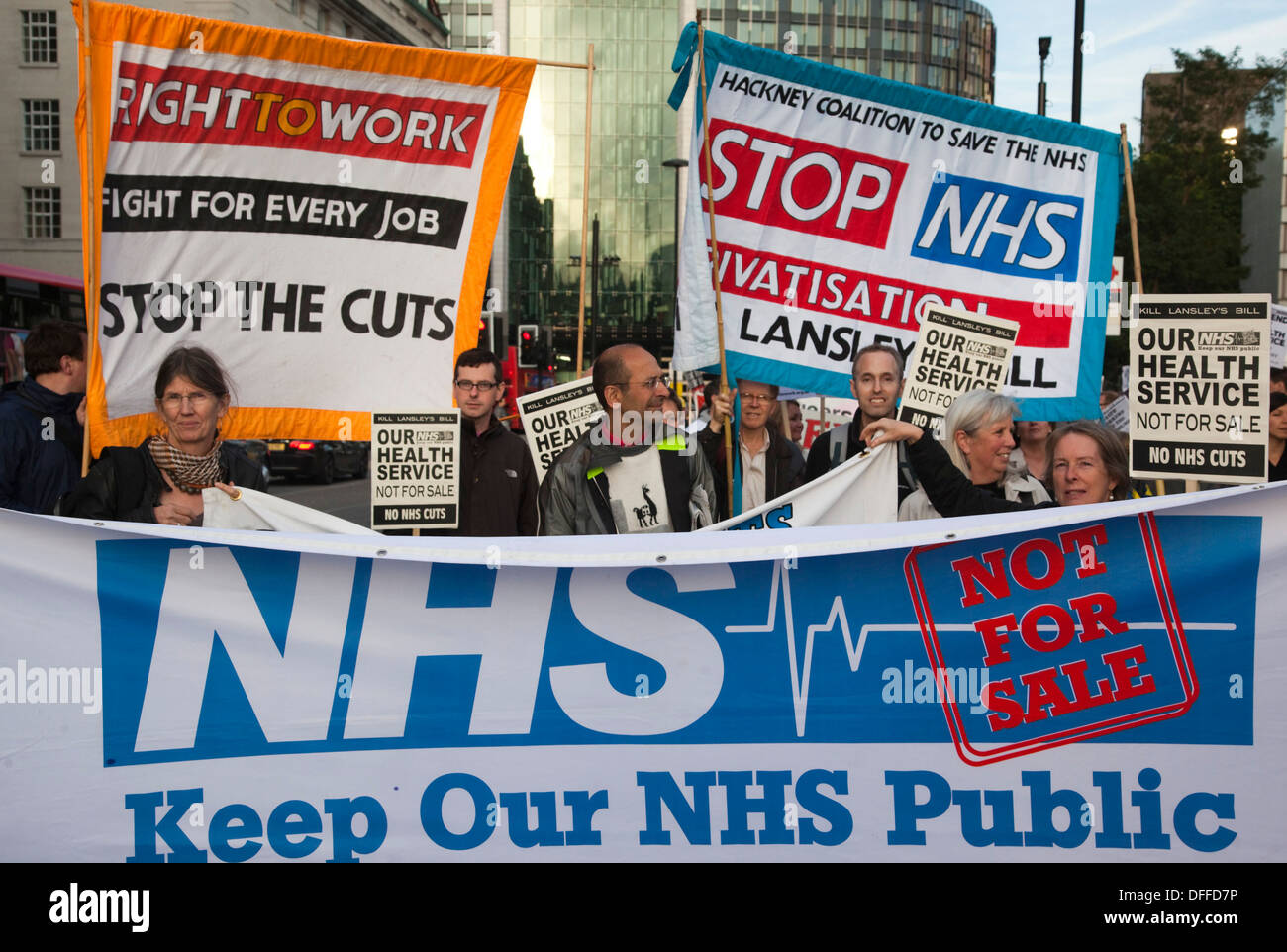 Save the NHS Demonstration in Central London Stock Photo - Alamy