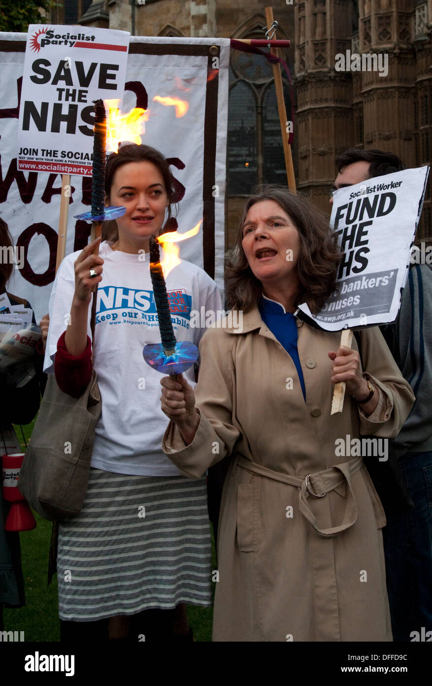 Save the NHS Demonstration in Central London Stock Photo - Alamy
