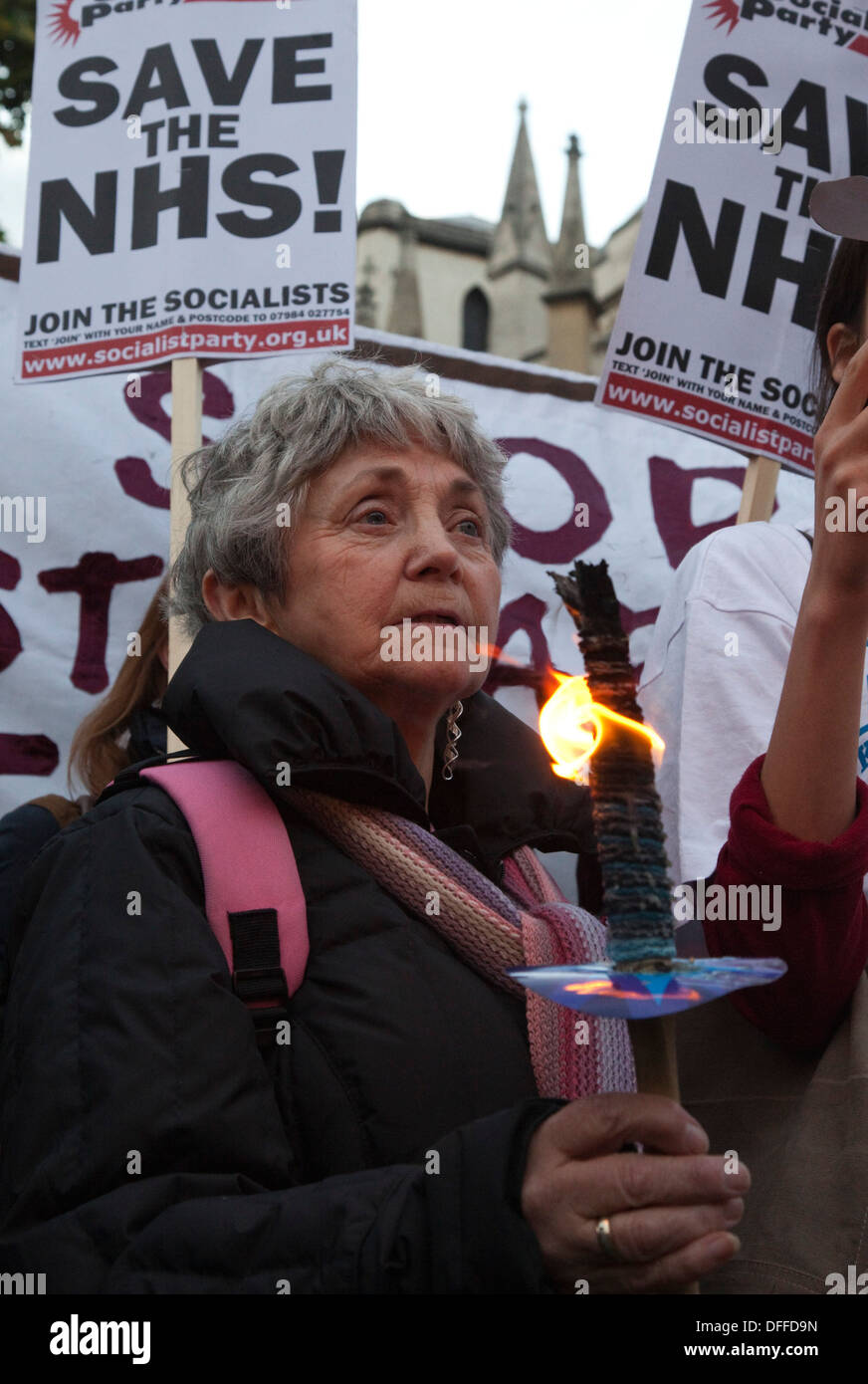 Save the NHS Demonstration in Central London Stock Photo - Alamy