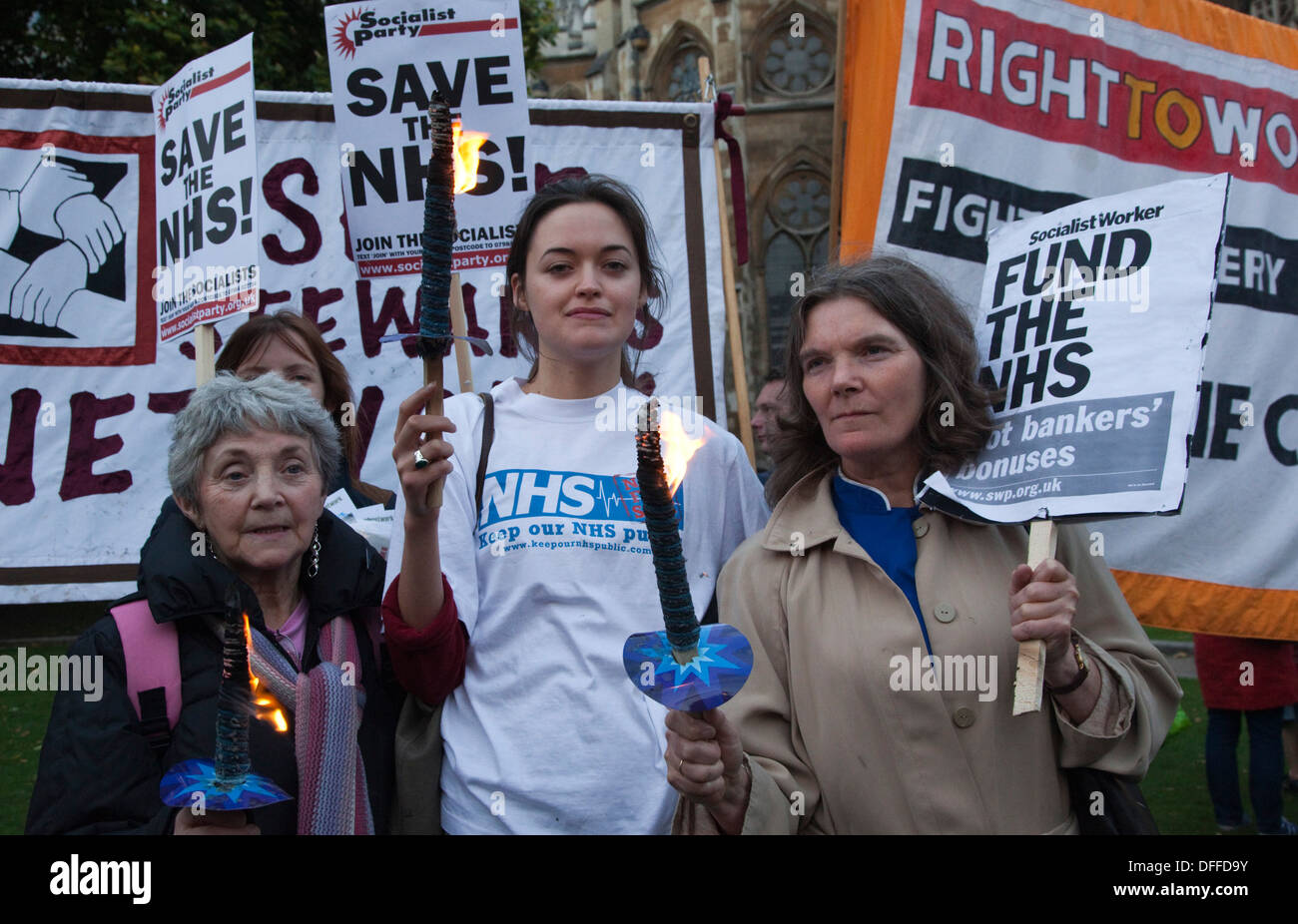Save the NHS Demonstration in Central London Stock Photo - Alamy