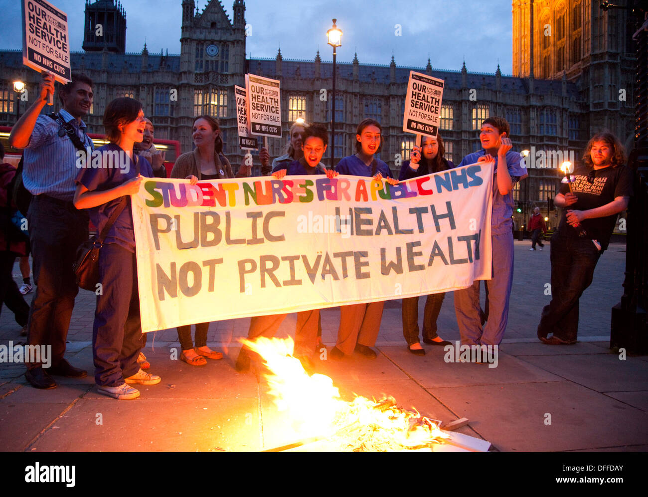 Save the NHS Demonstration in Central London Stock Photo - Alamy