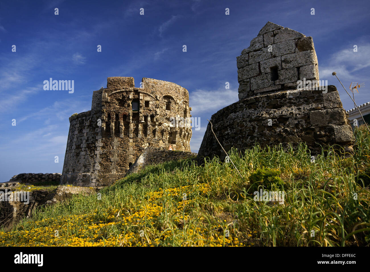 British defensive tower (c. 1802), Cala Mesquida. Minorca, Balearic ...
