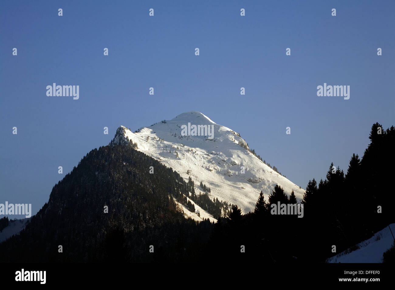 Pointe De Nyon beneath the summit of The Pointe D'Angolon Morzine ...