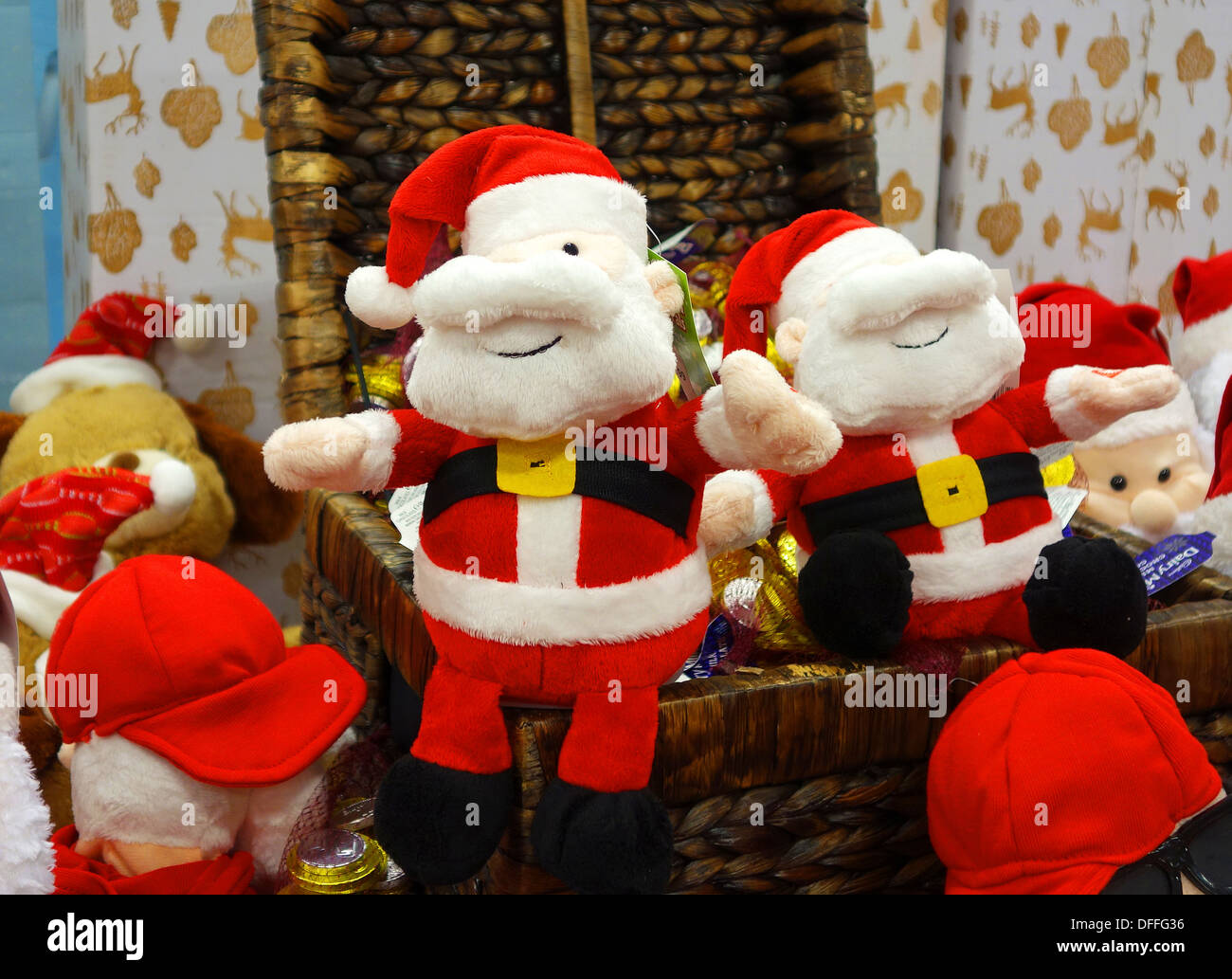 A display of christmas toys in a store Stock Photo - Alamy
